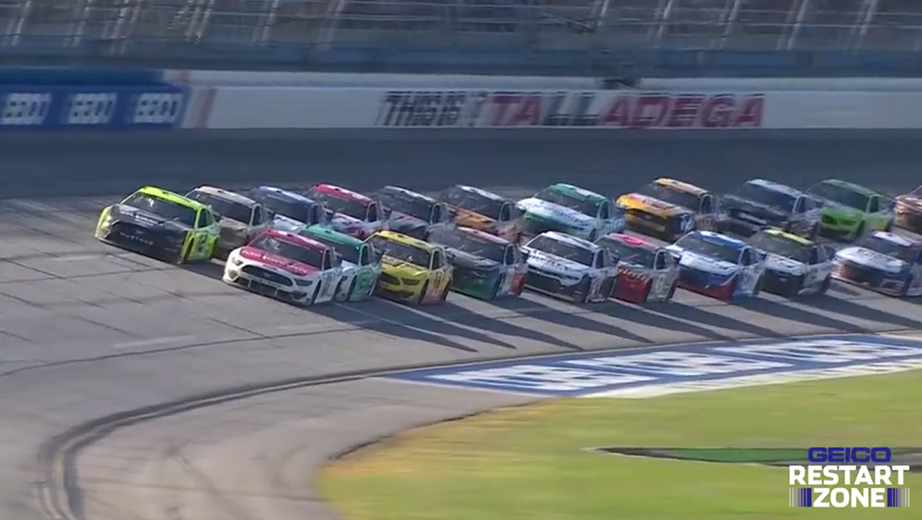 GEICO Restart Zone: The many restart games at Talladega - NASCAR EN ESPANOL