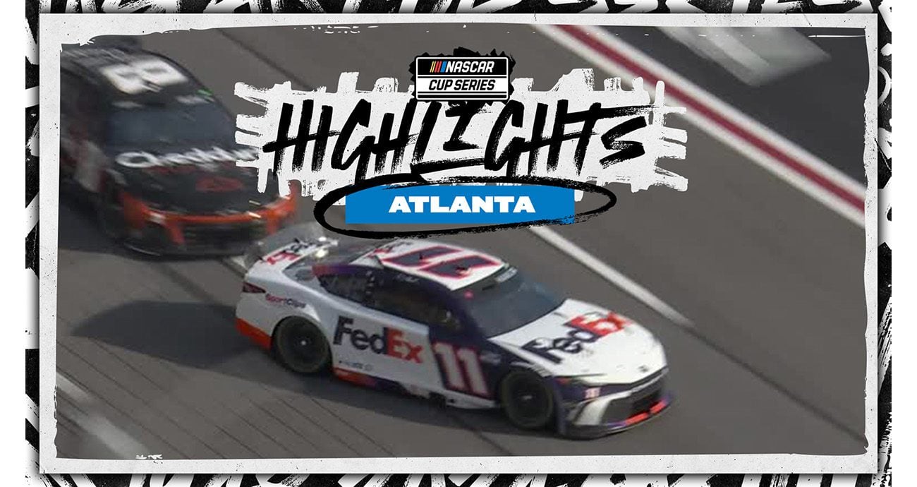 Denny Hamlin takes long spin through infield after tap from Kyle Busch ...