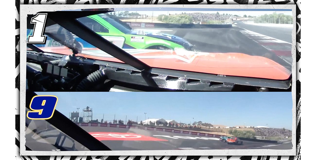 Every camera angle of Ross Chastain-Kyle Busch moment at Sonoma ...