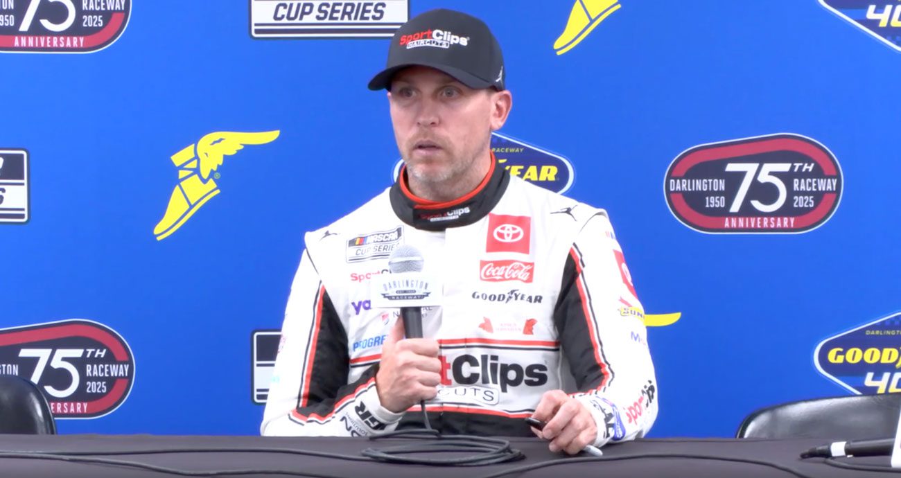 Denny Hamlin on 'having to have best roll of the day' during final pit ...