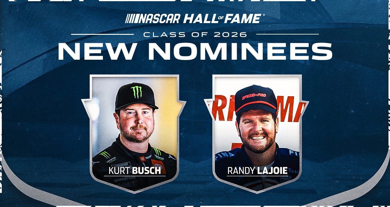 Kurt Busch Randy LaJoie nominados Clase 2026 Salón de la Fama NASCAR