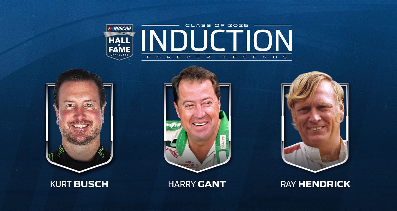 Kurt Busch Harry Gant Ray Hendrick Salón de la Fama NASCAR